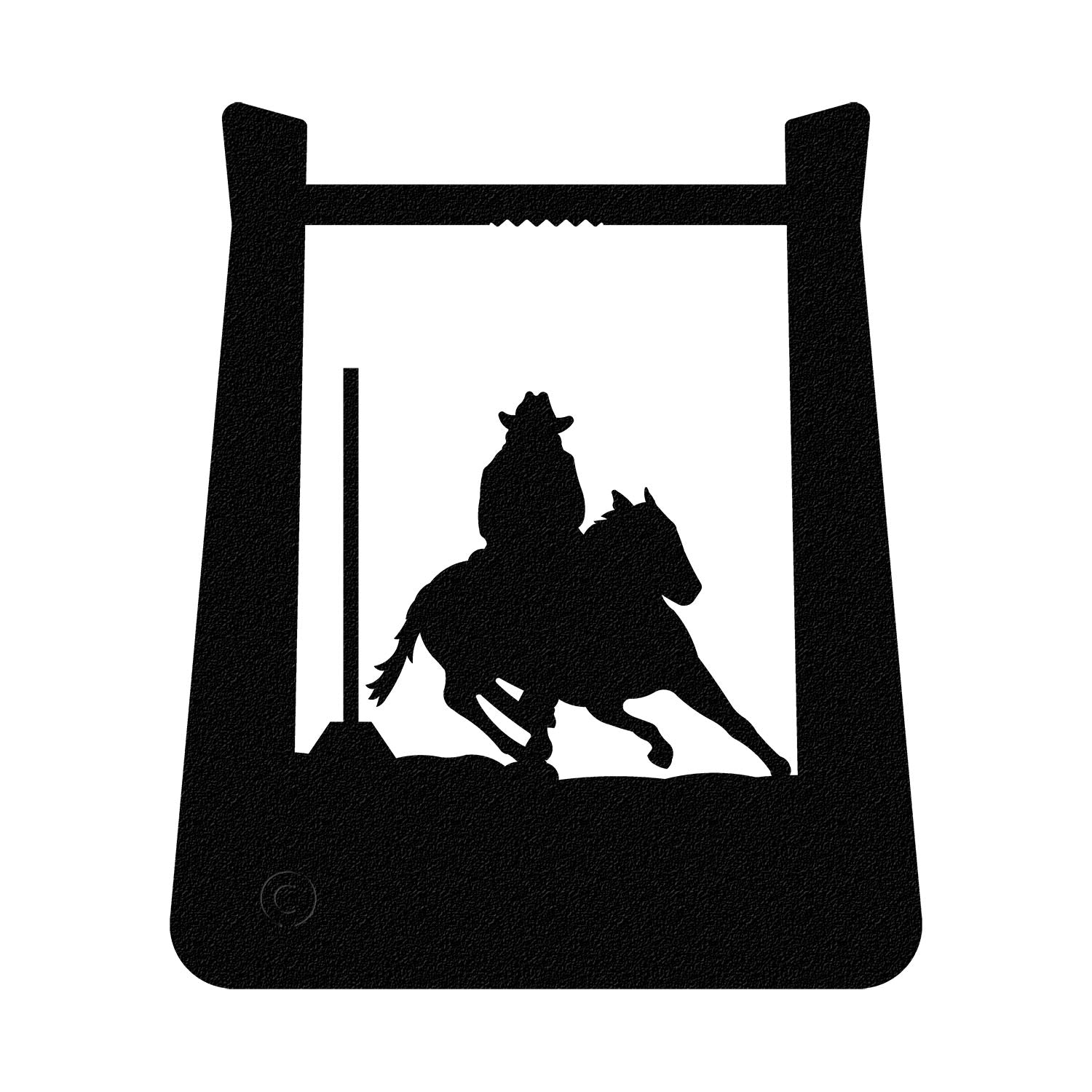 Pole Bending 7" x 8" Stirrup Wall Art – JE3 Metal Works