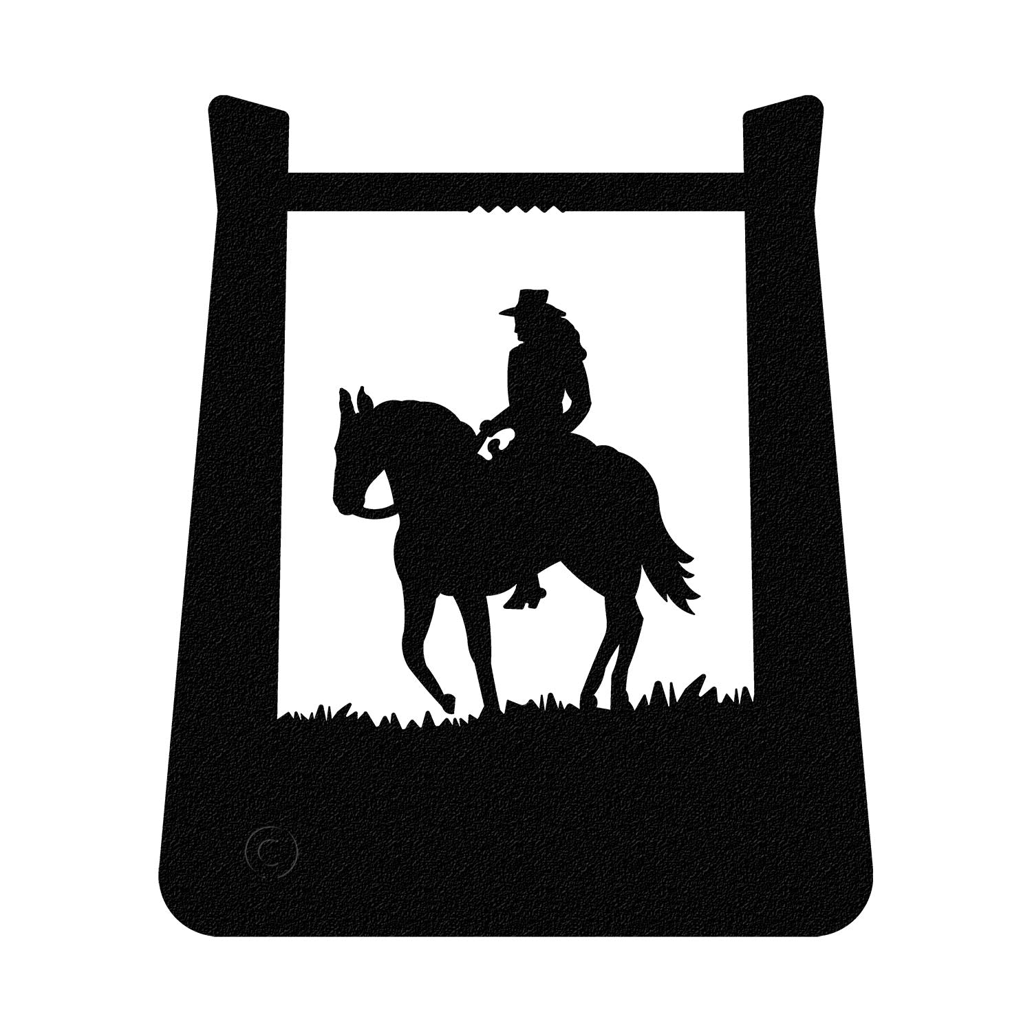 Woman Horseback Rider In Stirrup 8" x 7" Wall Art – JE3 Metal Works