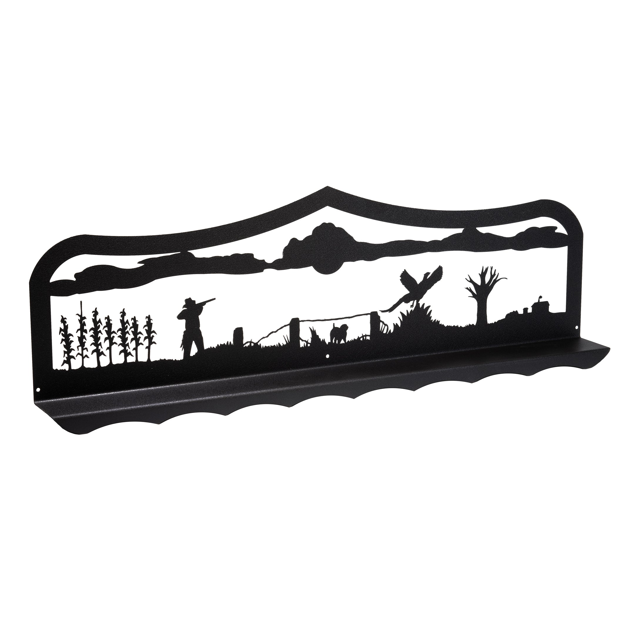 Pheasant Hunt Wall Shelf 32 1/2" x 10" x 3" – JE3 Metal Works