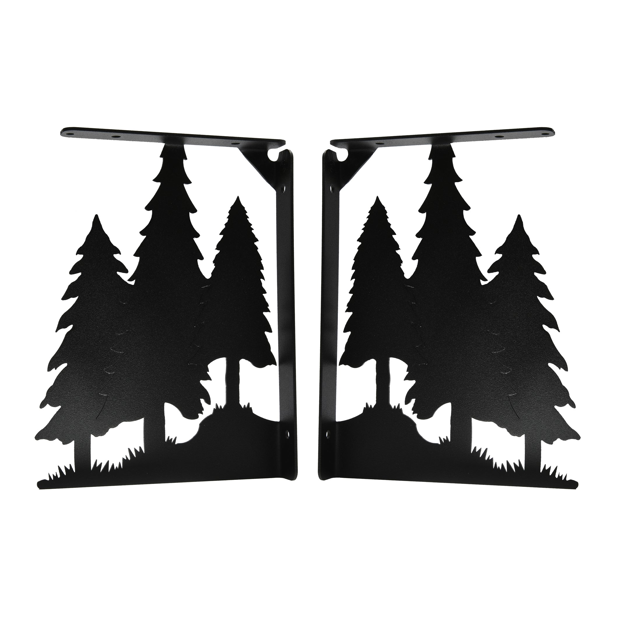 3 Pine Trees Shelf Brackets (Set of 2) – JE3 Metal Works